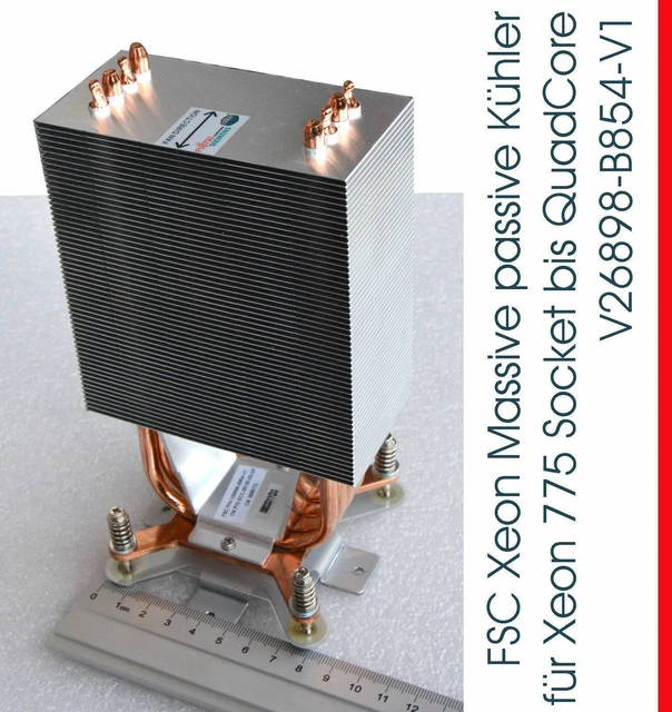 PASSIVE COOLER COPPER Plate + Alurippen For CPU Socket 775 FSC Primergy ...