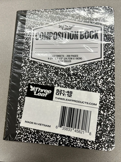 12 PACK LOT Composition Books Notebooks College Ruled Paper 100 Sheets ...