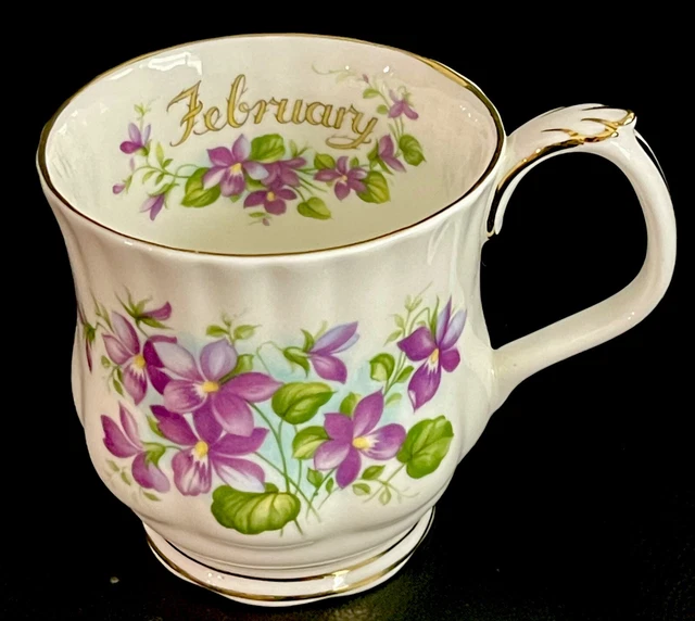 ROYAL ALBERT FLOWER Of The Month Series February Coffee Mug, England £ ...