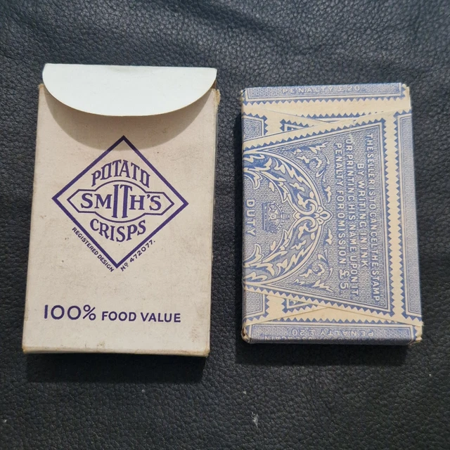 VINTAGE * SMITHS POTATO CRISPS Food Advertising Playing Cards Still TAX ...