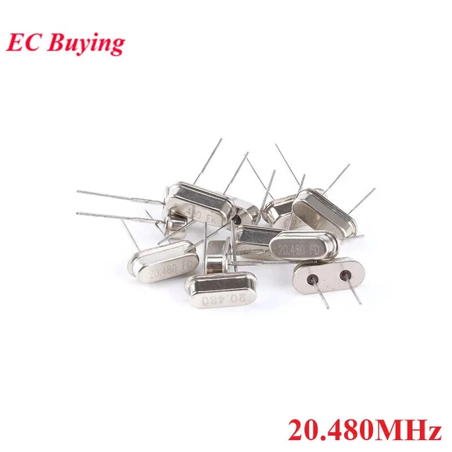 20.480MHZ HC-49S QUARTZ Crystal Oscillator Passive Resonator 10pcs $4. ...