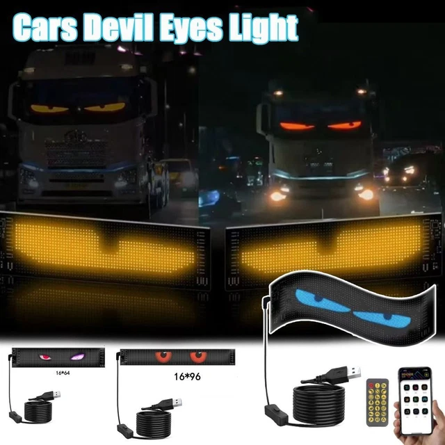 REMOTE CARS DEVIL Eyes Light Truck Windshield Dynamic Display Screen £ ...
