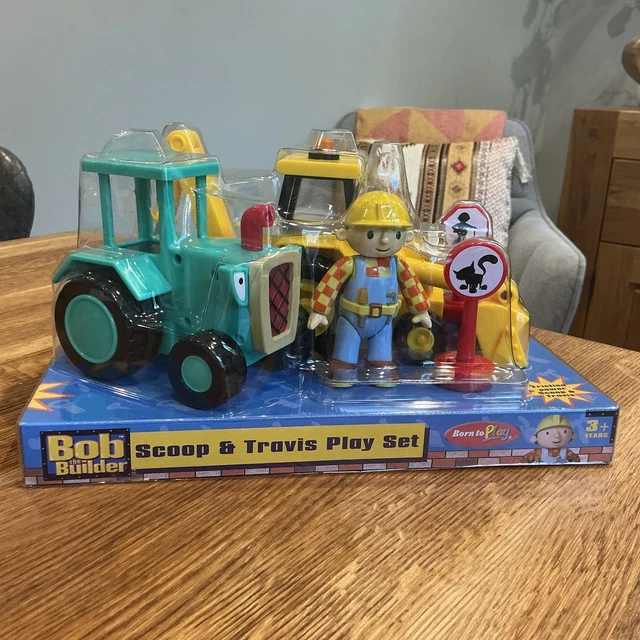 2001 BORN TO Play Bob the Builder scoop & travis play set (Sealed) MINT ...