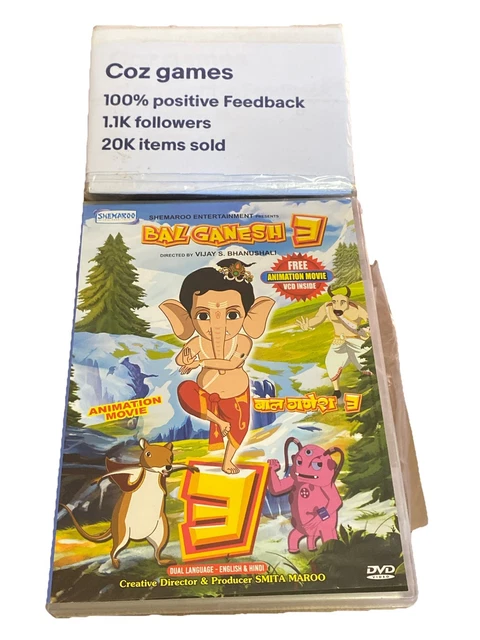 BAL GANESH 3 DVD Region Free Hindi Animated Musical Movie With Bonus ...