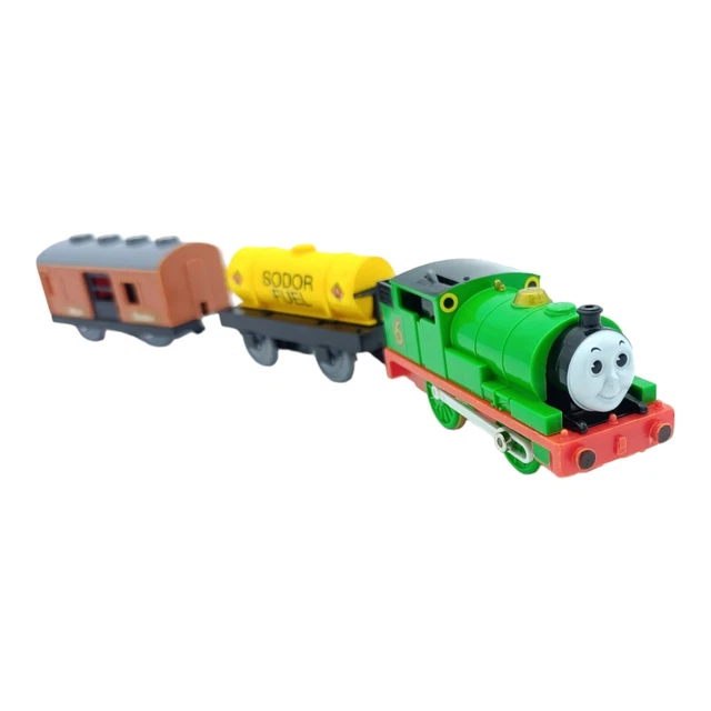 PERCY TOMY TRACKMASTER Motorised Engine + Fuel + Sodor Mail Train ...