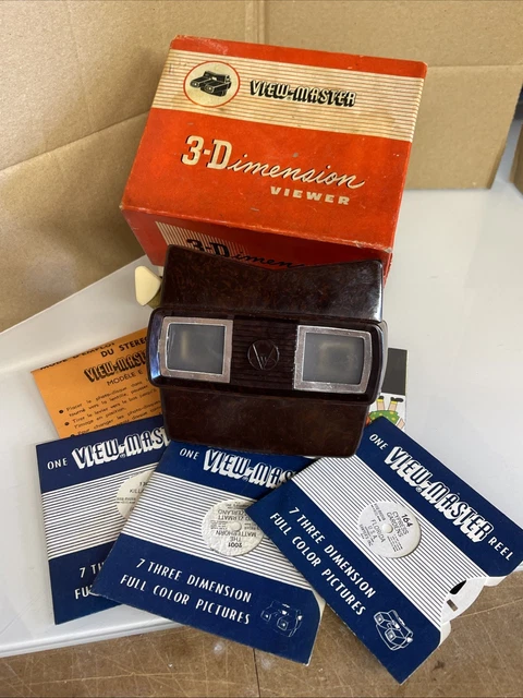RARE VINTAGE ORIGINAL VIEW MASTER BAKELITE 1960’s Model E & 3 REELS ...