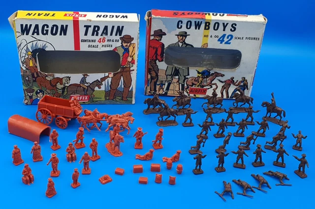 AIRFIX - 1960S - WAGON TRAIN (set S15) & COWBOYS (set S7) - HO OO scale ...