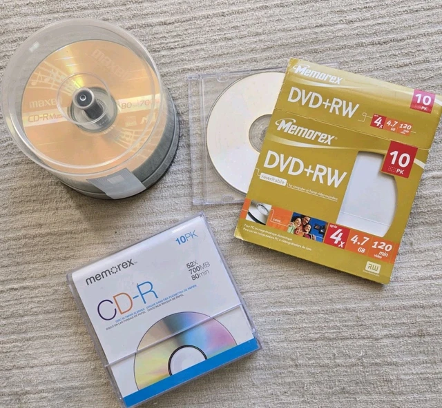 LOT 38 CD-R Music Blank Maxell Audio x 80 Minute 700MB + 6 Memorex CD-R ...