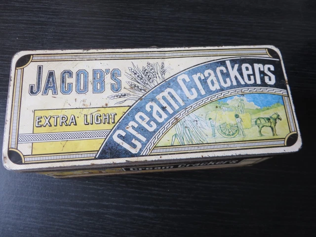 VINTAGE JACOB'S EXTRA Light Cream Crackers tin used £10.78 - PicClick UK