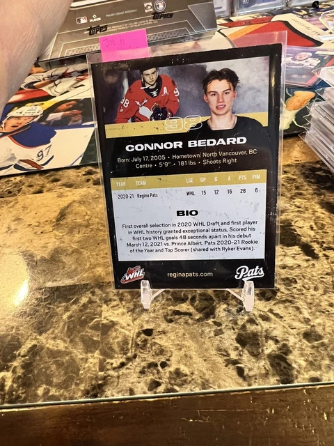 2021 REGINA PATS Team Set Connor Bedard Limited Edition Auto Rookie ...