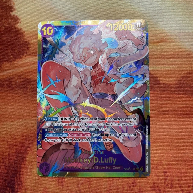 ONE PIECE CARD Game Monkey.D.Luffy Gear 5 Secret Rare OP05-119 English ...