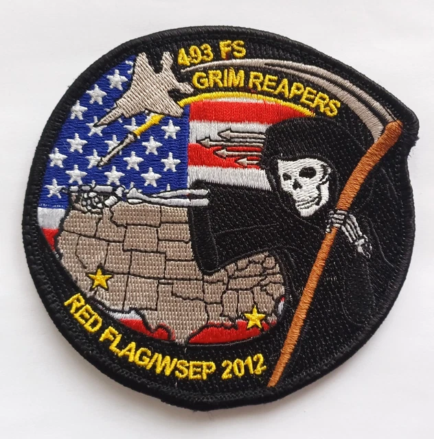 USAF 493RD FS Grim Reapers RAF Lakenheath Ex Red Flag WSEP 2012 Morale ...