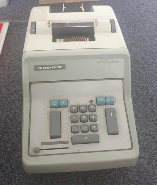 RARE VINTAGE ADDO-X 154 Manual Adding Machine Made In Sweden $23.30 ...