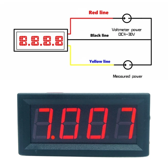 SUPER MINI 0.56 Inch 4-digit Voltmeter 100V for 13 12 Pro Max/Pro/Mini ...