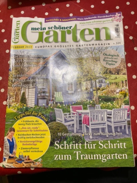 MEIN SCHÖNER GARTEN Feb 2022 Zeitschrift Gartengestaltung Blumen ...