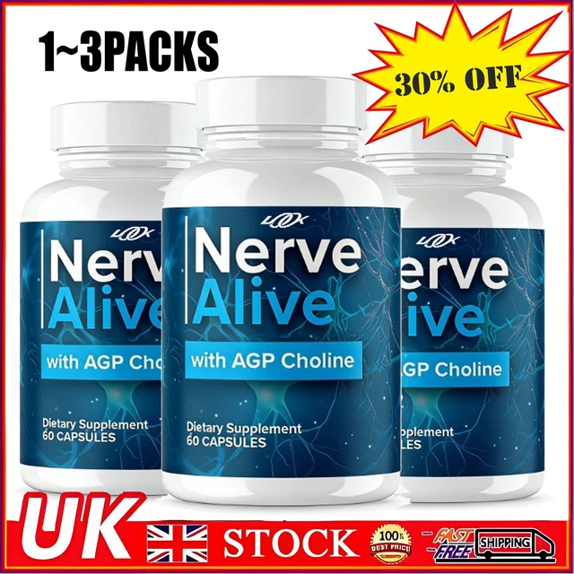 1~3X NERVE ALIVE Nerve Health Support Capsules, NerveAlive Pills (60 ...