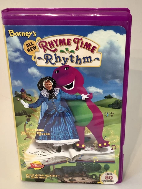 BARNEY’S RHYME TIME Rhythm VHS Video Tape Mother Goose VTG Sing Along ...