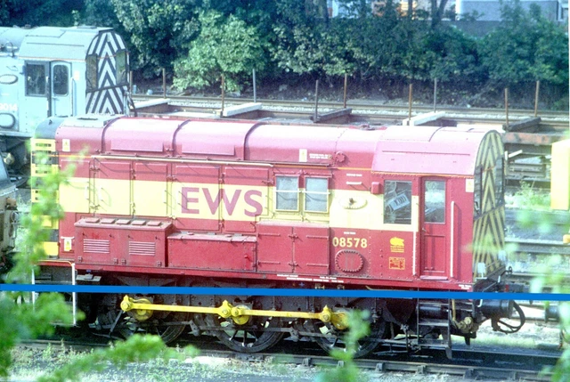 TRAIN COLOUR Negative Class 08 578 In Ews Livery 2 Negatives Of Same ...
