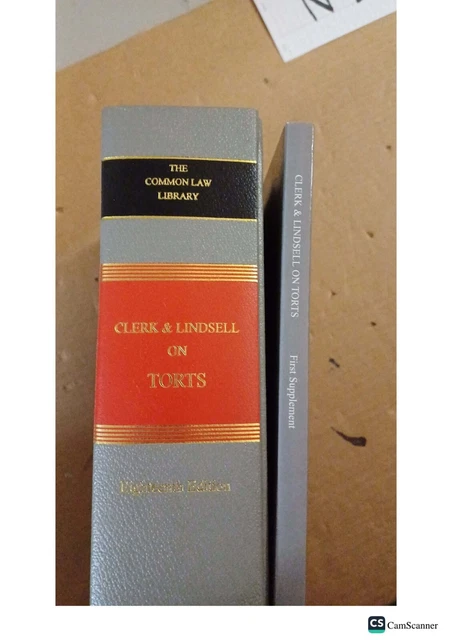 CLERK AND LINDSELL on Torts 18th Ed with Supplement EUR 109,38 ...