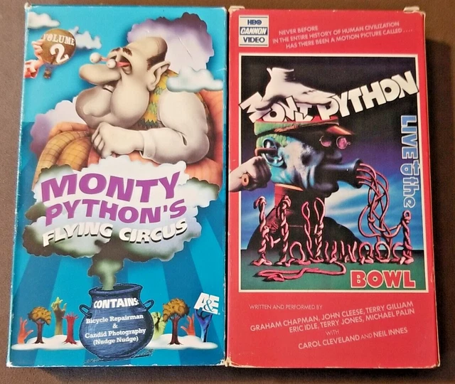 2 VINTAGE MONTY Python VHS Movies Flying Circus Vol 2 Live at Hollywood ...