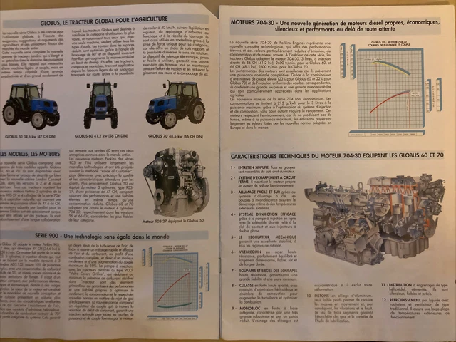 TRACTEURS LANDINI GLOBUS - Brochure Publicitaire - Années 90 EUR 7,00 ...