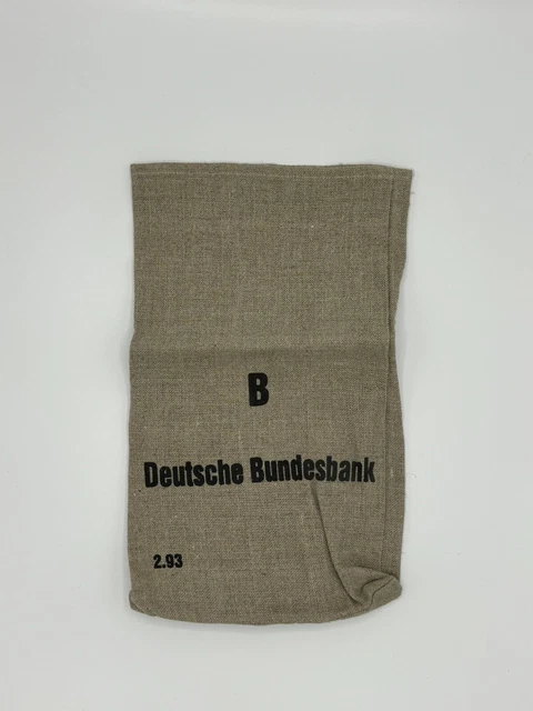 GELDSACK DEUTSCHE BUNDESBANK Geldbeutel Münzsack Leinensack Original ...