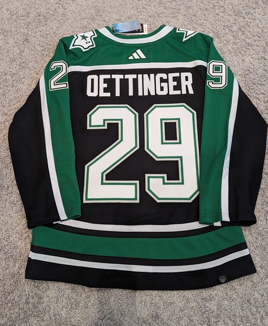 DALLAS STARS 29 Jake Oettinger Adidas Primegreen Reverse Retro 2.0 sz46 ...