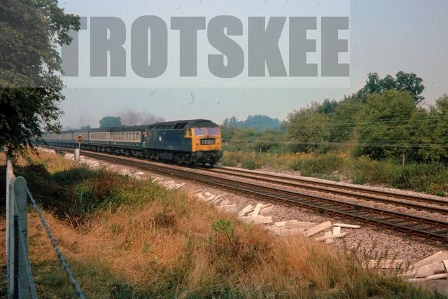 35MM SLIDE BR British Rail Diesel Loco Class 47 47477 Hungerford 1976 ...