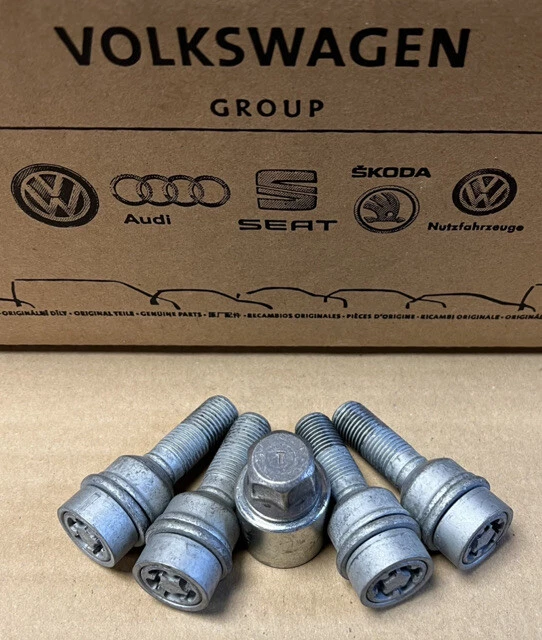 VW T5 T6 TRANSPORTER LOCKING WHEEL NUTS BOLT KEY SET 19mm VAN 16" 17 ...
