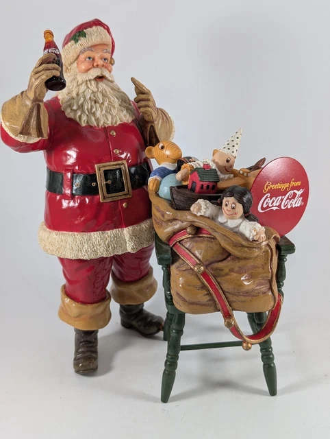 RARE VINTAGE 2001 The Coca Cola Company Santa with Toys Christmas ...