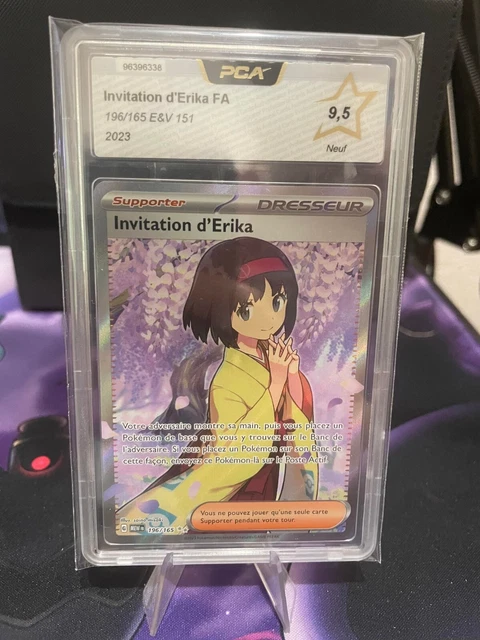 CARTE POKÉMON INVITATION d'Erika FA 196/165 Pokémon 151 PCA 9,5 FR EUR ...