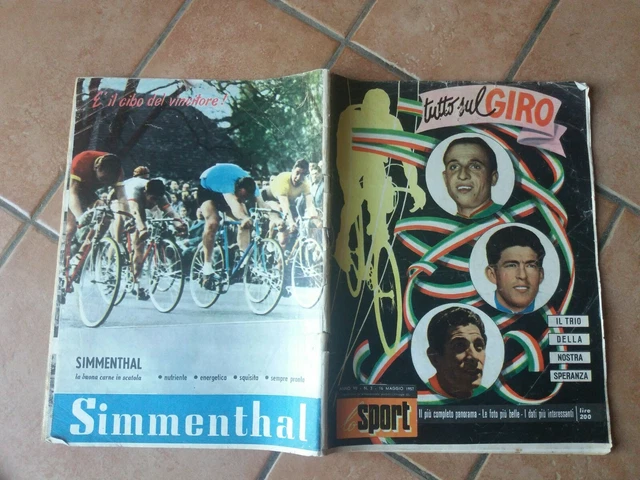 RIVISTA CICLISMO LO Sport 1957 N. 2 Tutto Sul Giro Poster Bartali Coppi ...