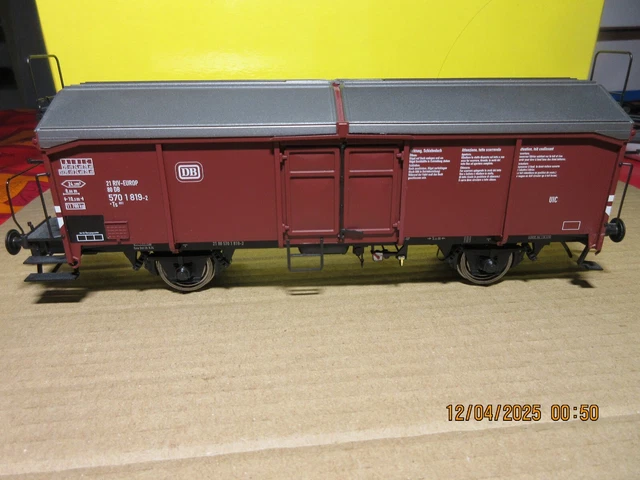 BRAWA SPUR 0 - 37023 Schiebedachwagen Ts851 mit Bremserbühne - DB - NEU ...