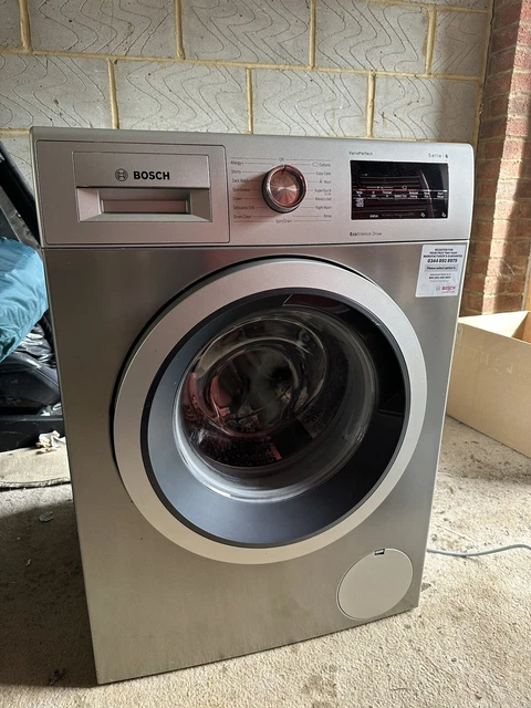 BOSCH WASHING MACHINE. Serie 6, 9kg Capacity, Silver, WAT2840SGB £199. ...