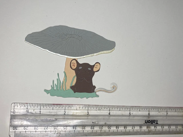 MOUSE UNDER TOADSTOOL In metal dies for card making £3.95 - PicClick UK