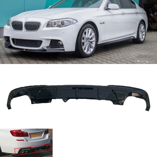 REAR BUMPER DIFFUSER Splitter M Sport Gloss Black Bmw 5 Series F10 F11 ...