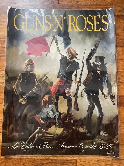 LITHOGRAPHIE DU CONCERT des guns n roses à Paris la défense 13 juillet 2023 EUR 600,00 - PicClick IT
