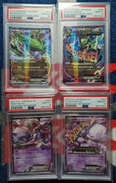 POKÉMON PSA COLLECTION Of 4 Rayquaza And Mewtwo card Slabs! 🔥PSA 10 ...