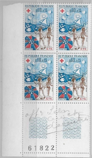 1974 BLOC DE 4 coin numéroté croix rouge N° 1828 neuf ** EUR 1,50 - PicClick FR