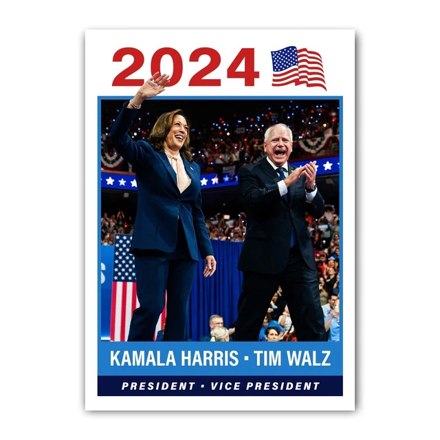 KAMALA HARRIS TIM Walz 2024 President Election Novelty Custom Trading ...