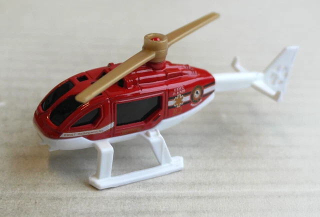 MATCHBOX RESCUE HELICOPTER rot/weiß Fire & EMS Hubschrauber Heli MBX ...