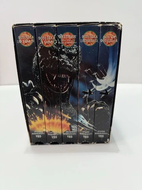 GODZILLA SET OF 5 VHS tapes in box Horror Sci-Fi 1997 Gigan ...