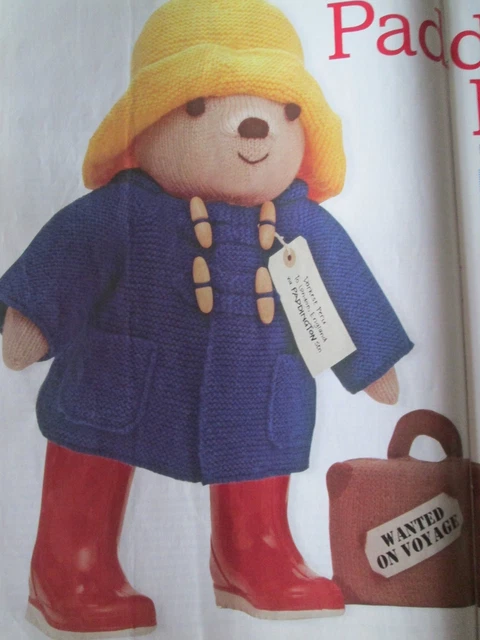 ALAN DART PADDINGTON Bear Woman's Weekly Magazine 2010 Knitting Pattern ...