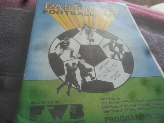 EASTWOOD HANLEY V Colne Dynamoes 1988/89 £2.99 - PicClick UK