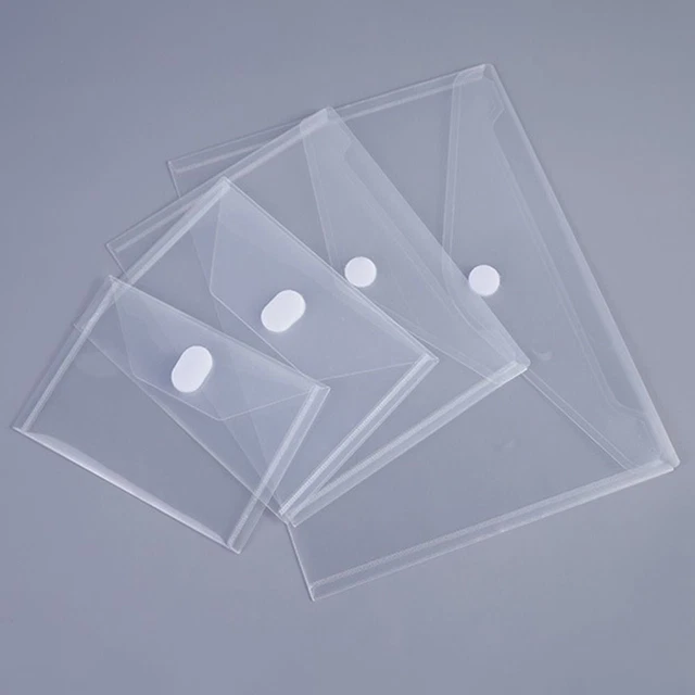 A4/A5/A7/A8 FILE BAG Transparent Document Folder File Folder School ...