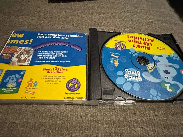 90’S BLUE'S CLUES ABC & 123 Time Activities PC CD-ROM Educational Game ...