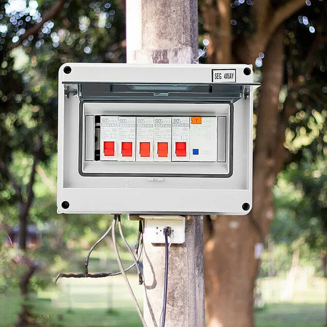 IP65 RATED 4 Way Consumer Unit with RCD and 4 Miniature Circuit ...