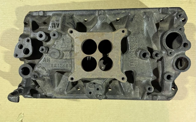 AMC JAVELIN AMX intake manifold 1973 401 factory cast iron rare 3217486 ...