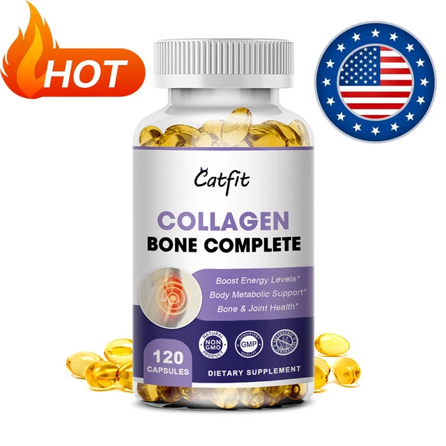 COLLAGEN BONE COMPLETE Capsules Formula with Calcium & Magnesium,Joint ...