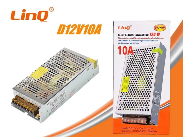 TRANSFORMATEUR D'ALIMENTATION STABILISÉE 120W 12V 10A Linq D12v10a EUR ...